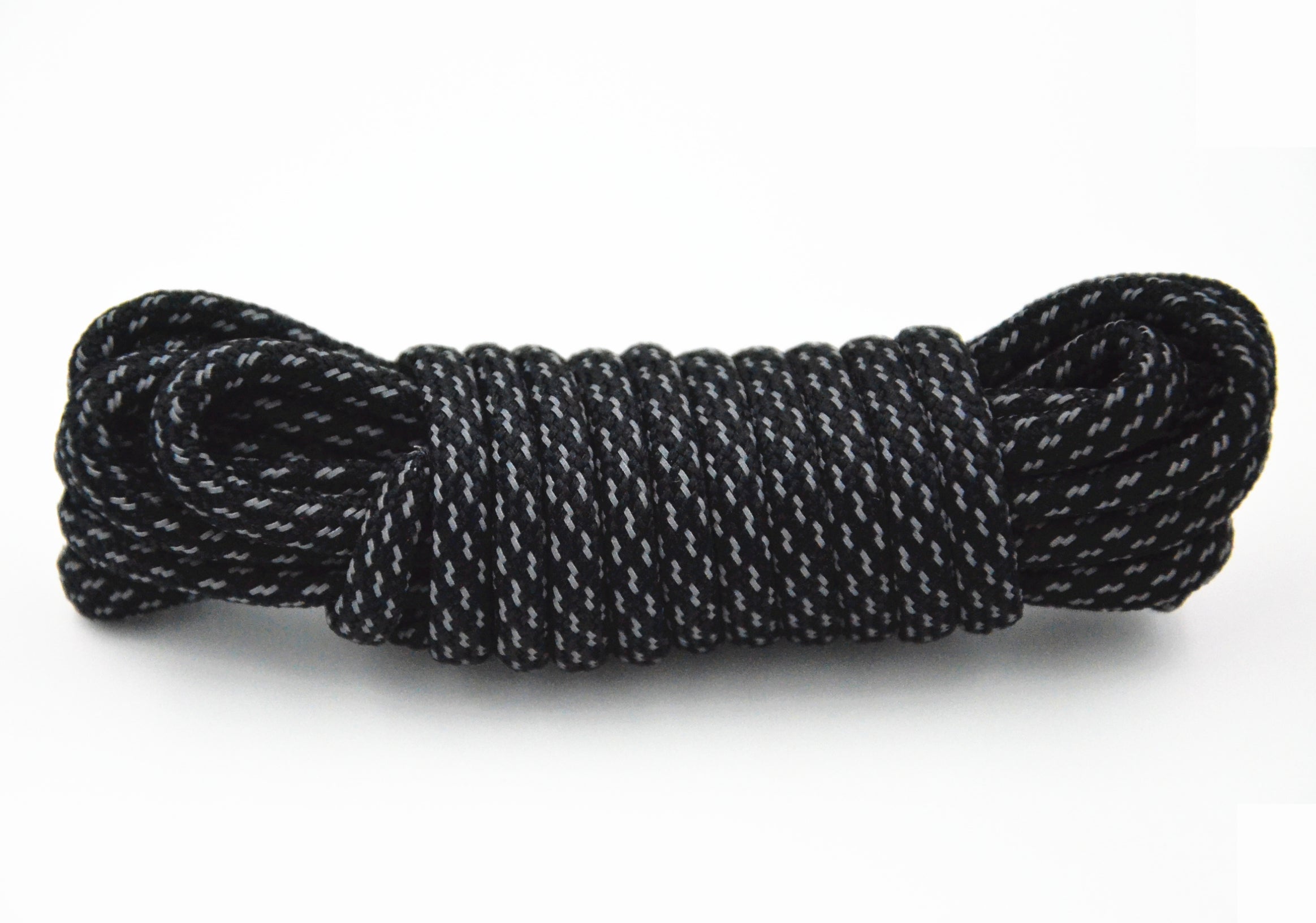 Black 3M Striped Round - Gunmetal Aglets – Lace United